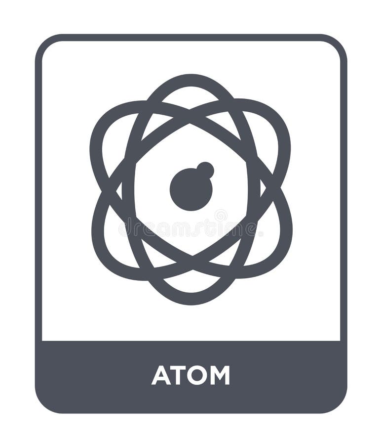 Atom Icon in Trendy Design Style. Atom Icon Isolated on White ...