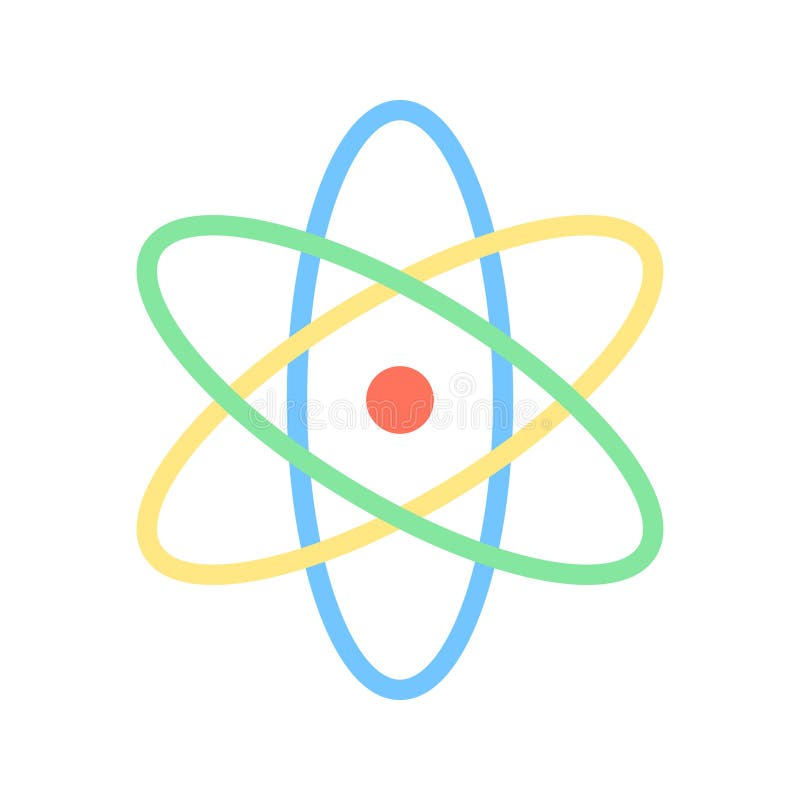 Atom icon vector image. stock vector. Illustration of electrons - 279596709