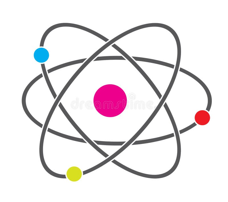 Atom icon vector stock vector. Illustration of pink, background - 87280572
