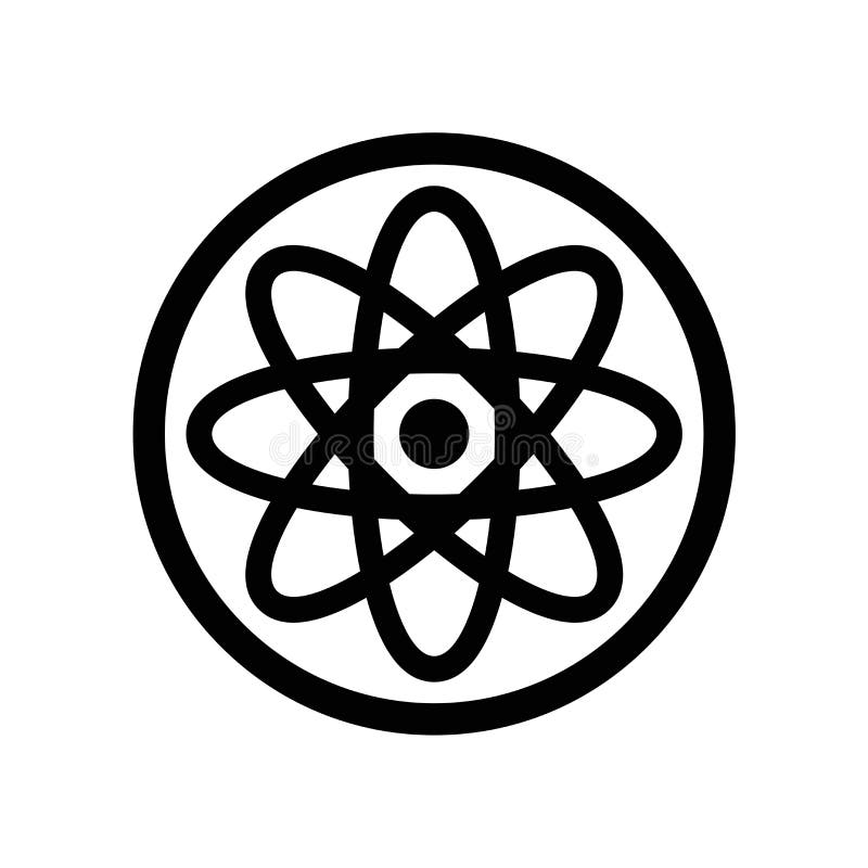 Atom Icon Vector Isolated on White Background, Atom Sign , Dark ...