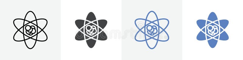 Atom Icon Vector Set Use for Web Ui or App Stock Vector - Illustration ...