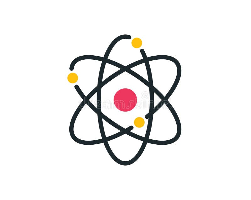 Atom Icon Vector. Simple Flat Symbol Stock Vector - Illustration of ...