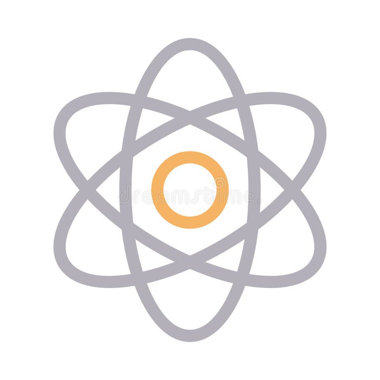 Atom Vector Color Line Icon Stock Illustration - Illustration of organization, biology: 166664598