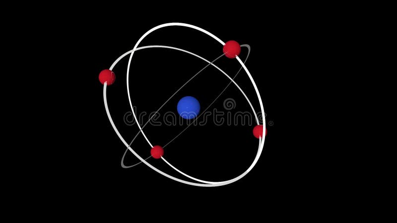 Atom Loop Animation Drawn in Black and White Stock Video - Video of ...