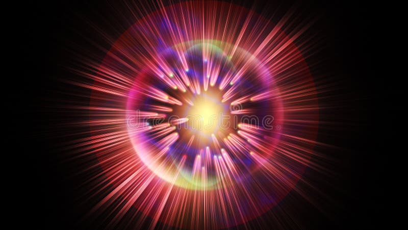 Atom Light Ray Glow Abstract Stock Illustration - Illustration of ...