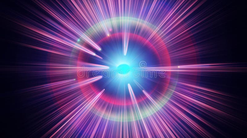 Atom Light Ray Glow Abstract Stock Illustration - Illustration of shiny ...