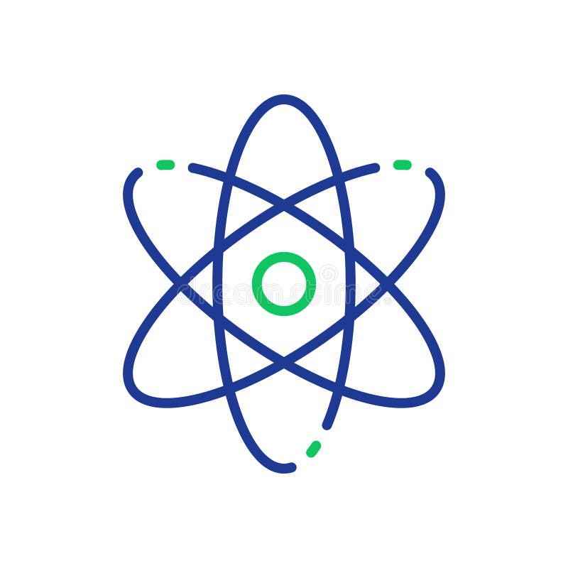 Atom Line Icon. Scientific Atom Symbol. Sign of Education and Science ...