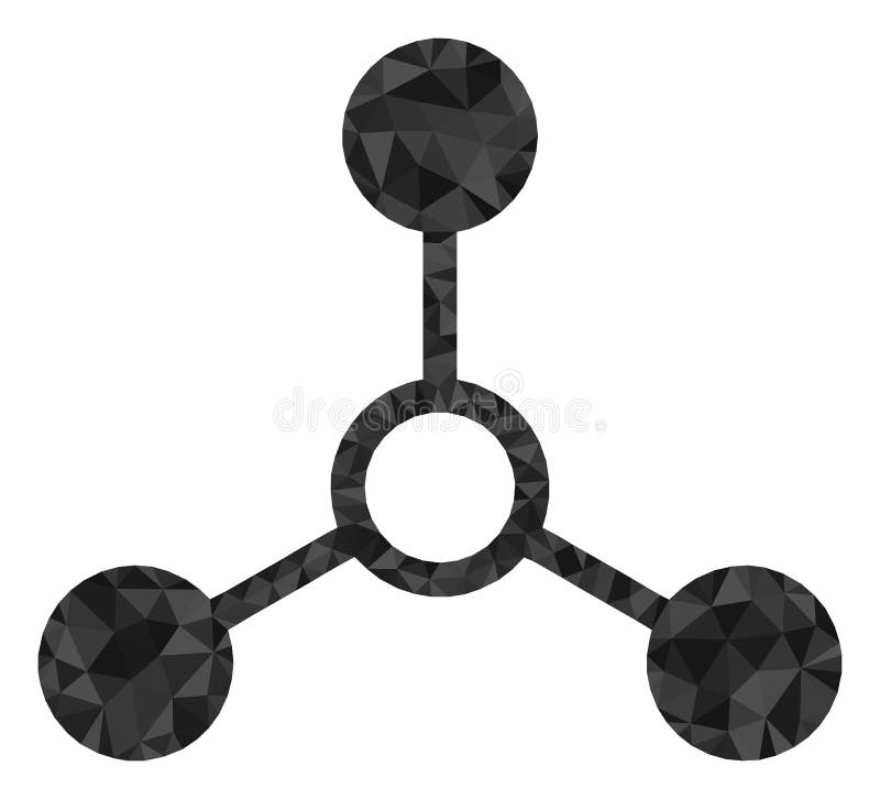 Atom Links Polygonal Icon stock vector. Illustration of distribution ...