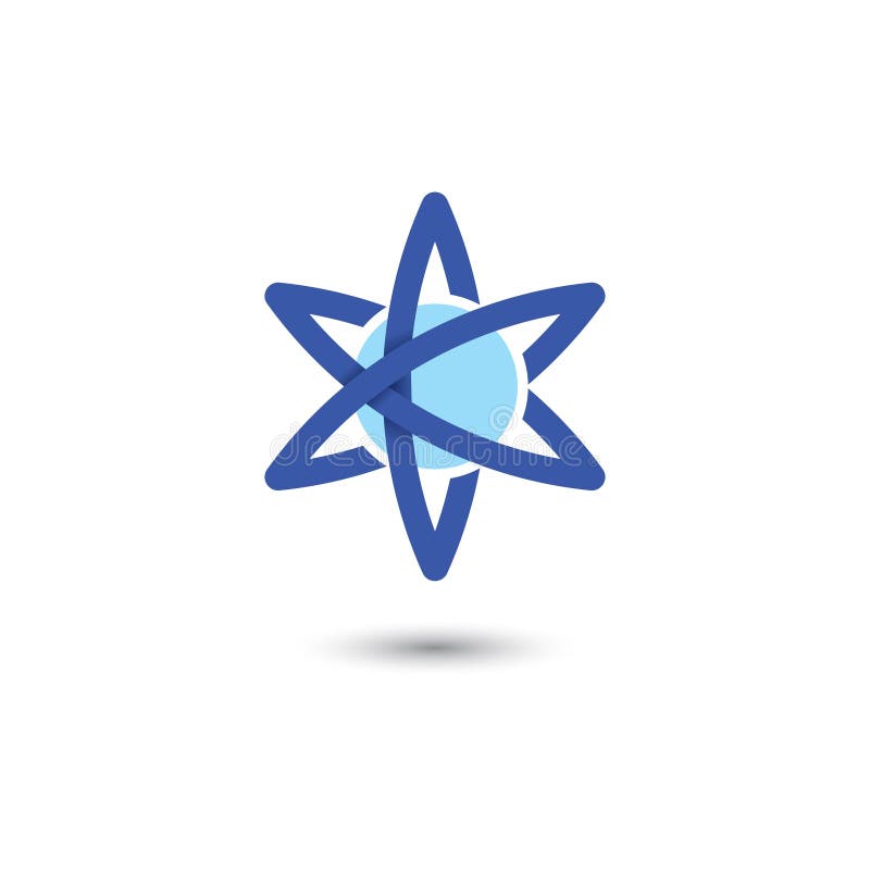 Atom logo design stock vector. Illustration of design - 269512777