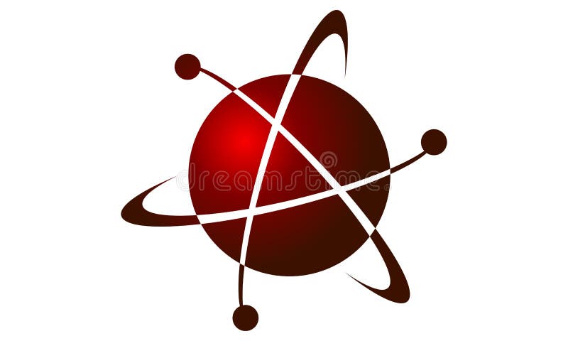 Atom Logo Design Template stock vector. Illustration of nucleus - 106616207