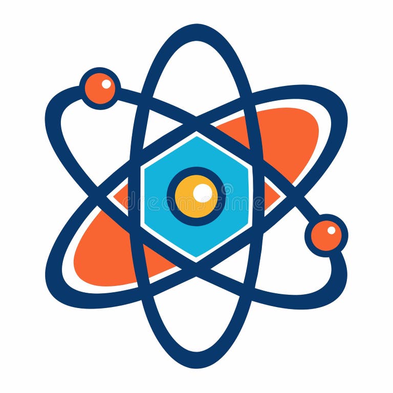 A Atom Logo Icon Vector Illustrator Illustration. Stock Vector ...