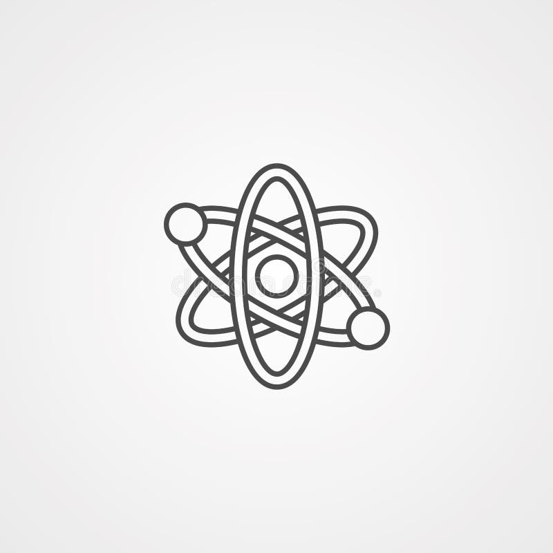 Atom Vector Icon Sign Symbol Stock Vector - Illustration of atomic ...