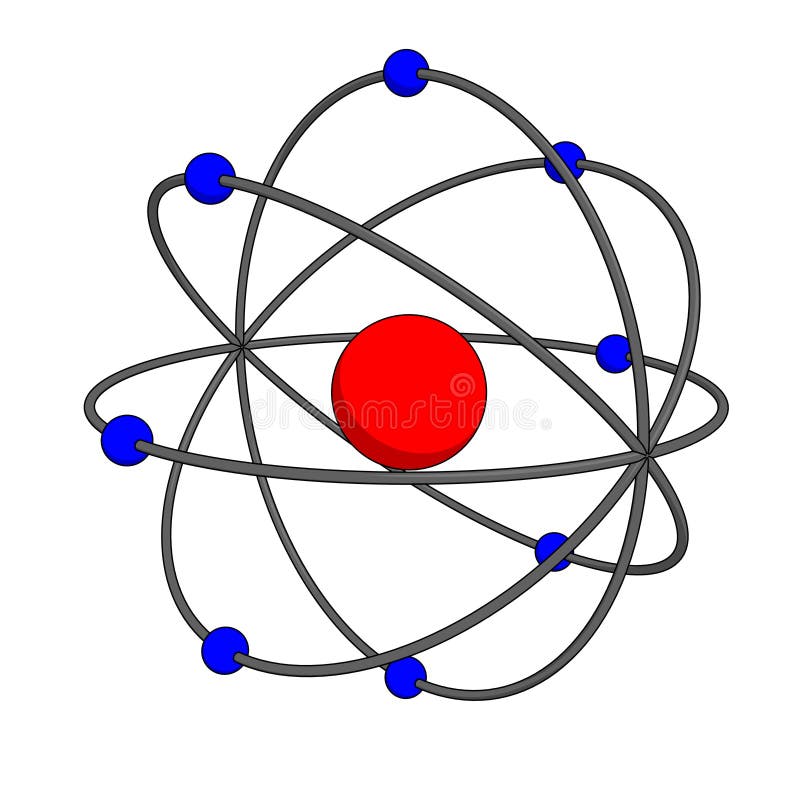 Atom model stock illustration. Illustration of scheme - 22740403