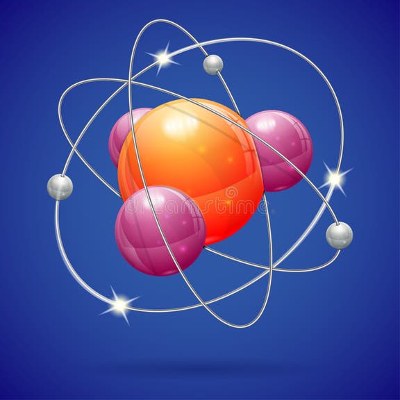 Realistic Atom Model Stock Illustrations – 1,021 Realistic Atom Model ...