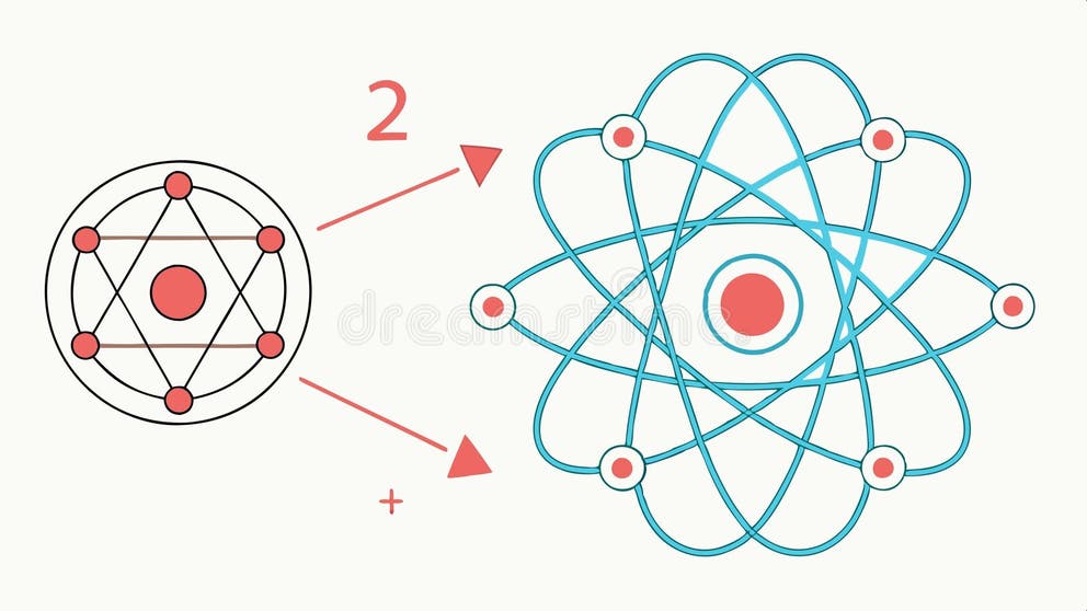 Atom Model Abstract Science And Physics Symbol Vector Design Generative Ai Stock Vector