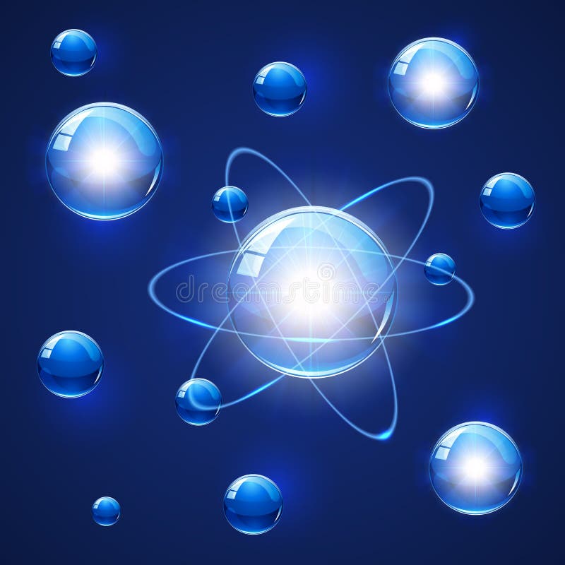 Atom stock vector. Illustration of energy, atom, electron - 60124732