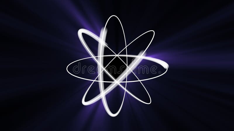 Atom 3d Model Render, Isolated on White. Stock Illustration ...
