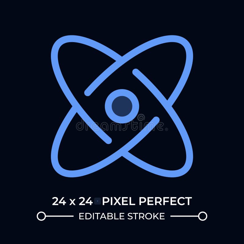 Atom Model Dark Color Ui Icon Stock Illustration - Illustration of research, formula: 362667936