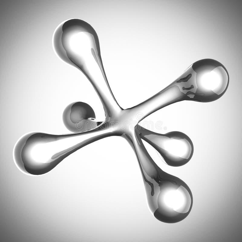 Atom Model on Gray Background Stock Illustration - Illustration of ...