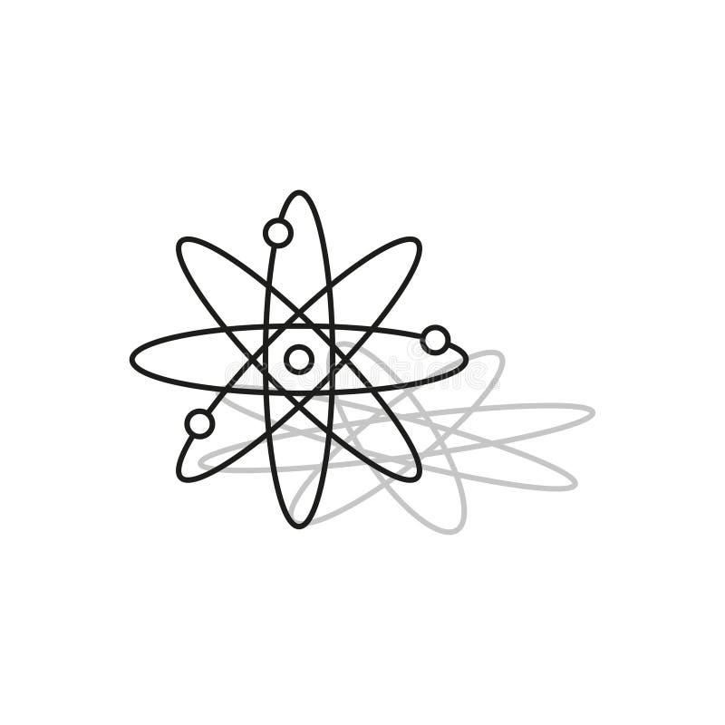 Atom Model Icon. Science Symbol. Nuclear Technology Sign. Vector ...
