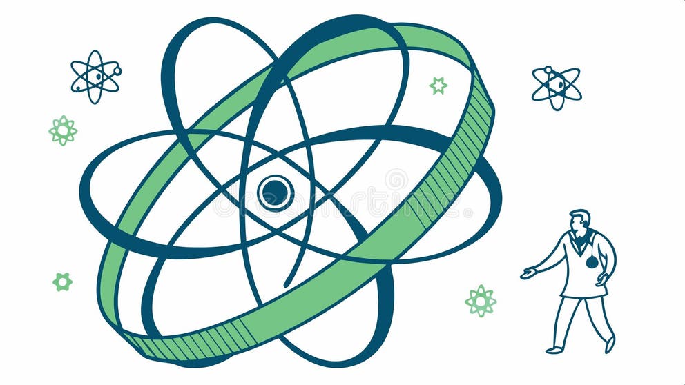 Atom Model Illustration, Science and Physics, Nuclear Structure ...