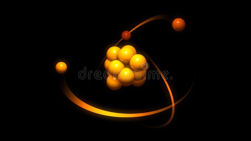 Atom Model, Education Animation. Stock Video - Video of negative ...