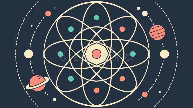 Atom Model Structure, Science and Physics Design Vector Design ...