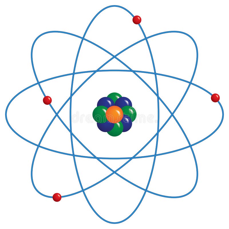 Atom- modell vektor illustrationer. Illustration av molekyl - 11965970