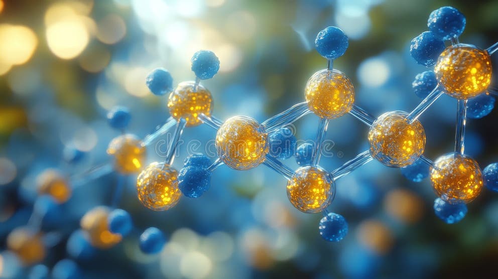 Atom Molecular Model Abstract Structure Stock Illustration ...