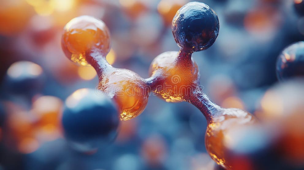 Atom Molecular Model Abstract Structure Stock Illustration ...