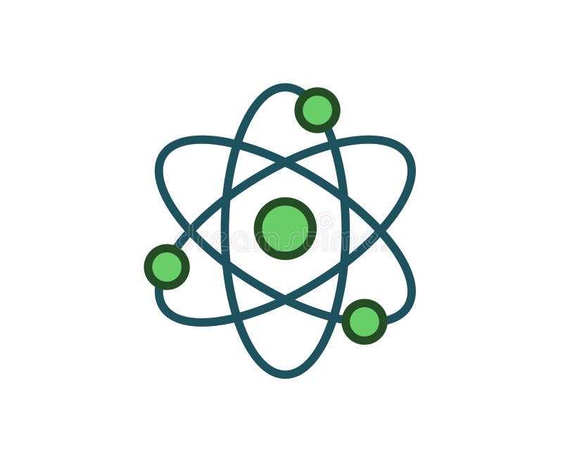 Atom, Molecule Icon. Line Colored Vector Illustration Stock Vector ...