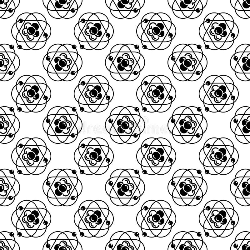 Atom Molecule Pattern Seamless Vector Stock Vector - Illustration of ...