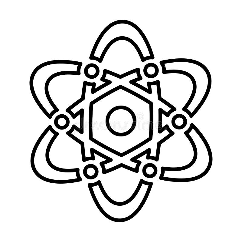 Atom, Molecule, Science Icon. Simple Flat Design Concept. Stock Vector ...