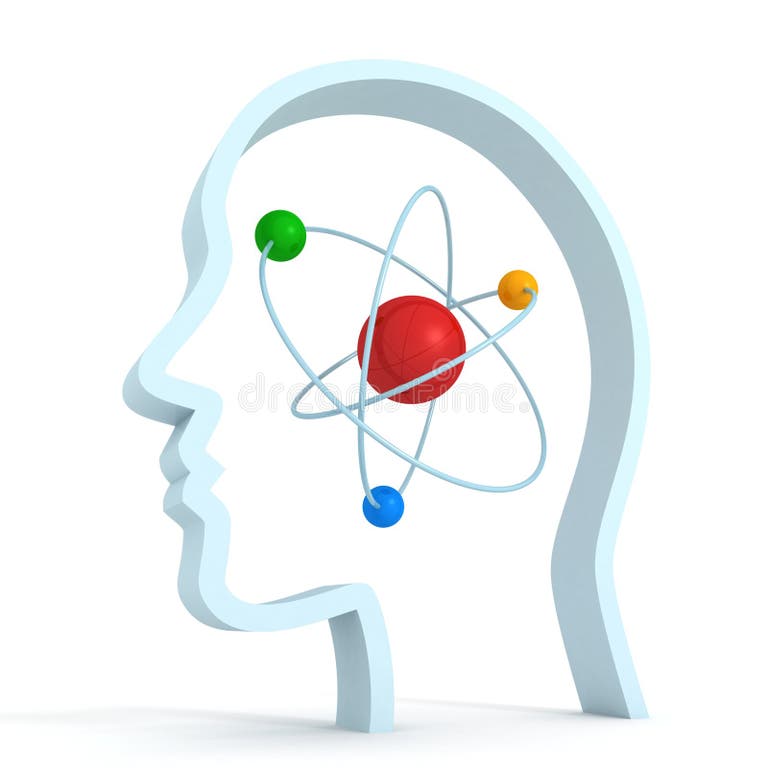 Atom Molecule Science Symbol Brain Human Head Stock Illustration ...