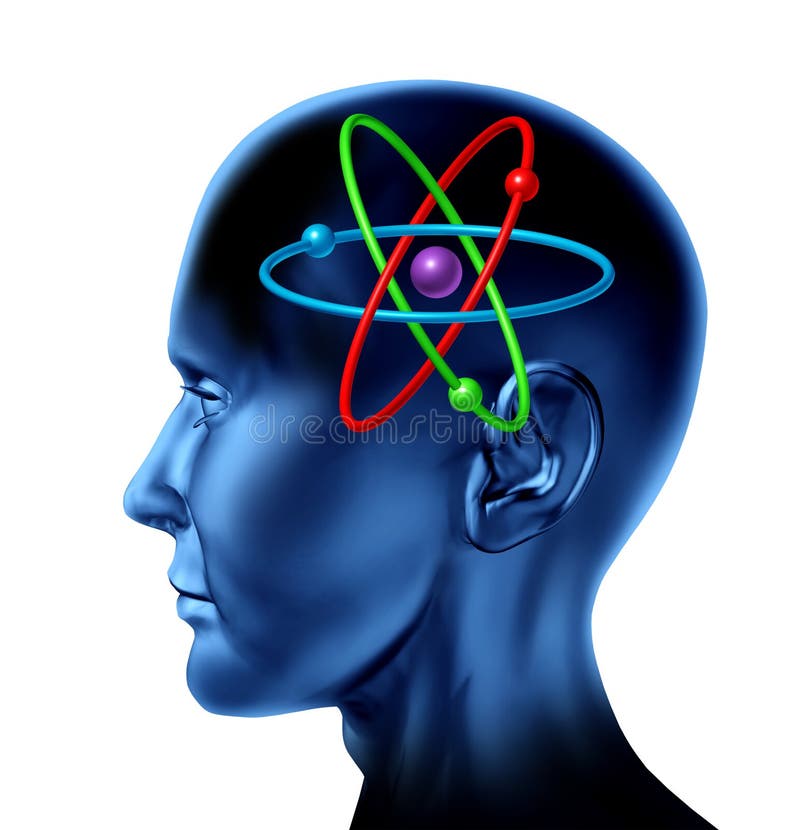 Atom Molecule Science Symbol Brain Scientific Mind Stock Illustration ...