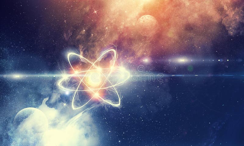 Astronomy concept backdrop stock illustration. Illustration of atomic ...