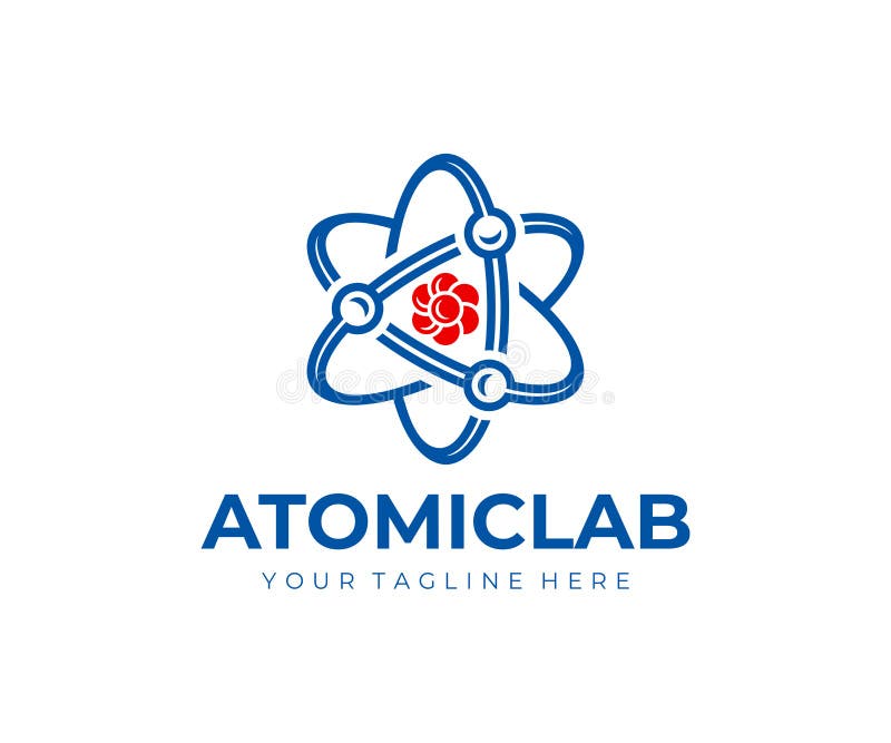 Atom Molecule Structure Logo Design. Molecular Chemistry Vector Design ...