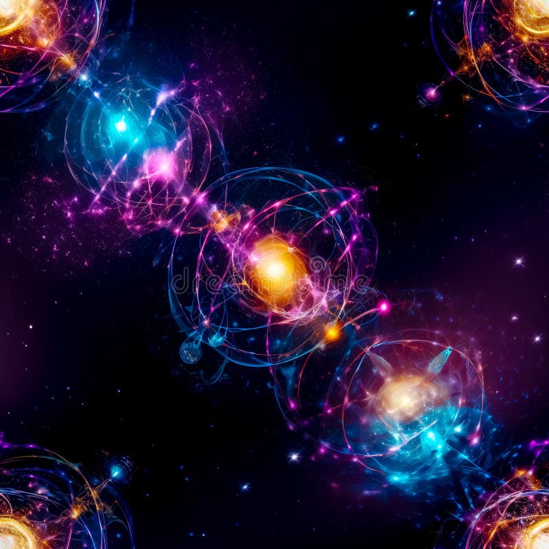 Abstract Atom Molecule Structure Under Microscope, Seamless Texture ...