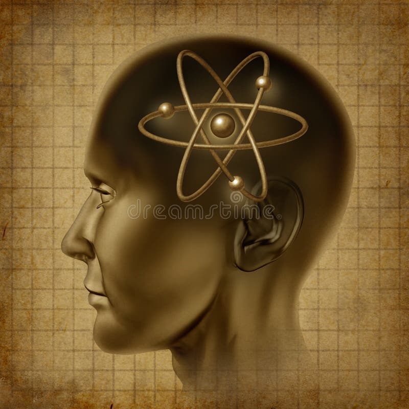 Atom Molecule Science Symbol Brain Scientific Mind Stock Illustration ...