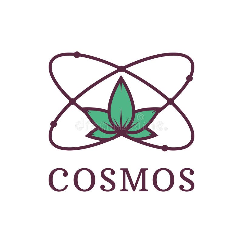 Atom with Nature Science. Cosmos. Environmental Protection. Vector ...