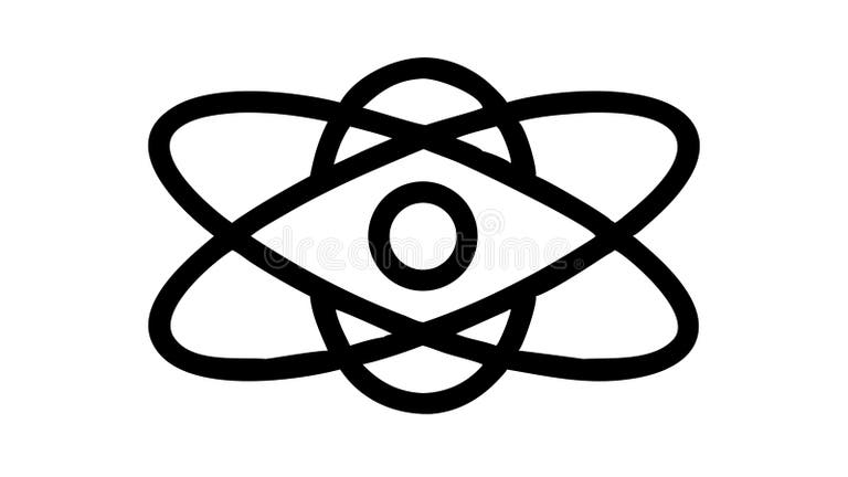 Atom Nuclear Energy Science Physics Icon, Vector Design Generative AI ...