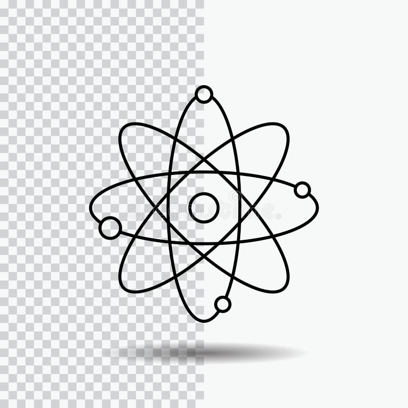 Atom, Nuclear, Molecule, Chemistry, Science Line Icon on Transparent ...