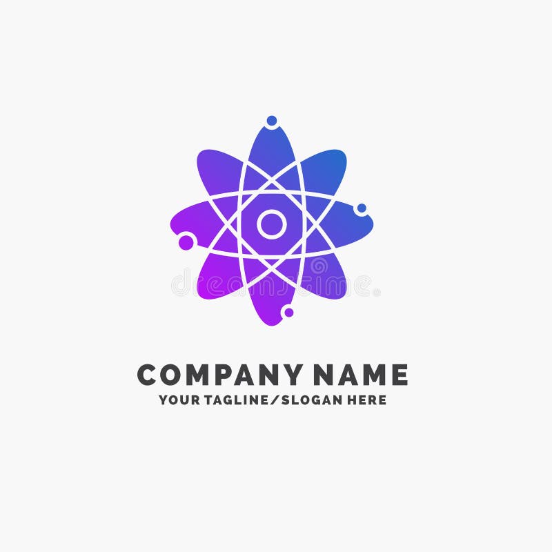 Atom, Nuclear, Molecule, Chemistry, Science Purple Business Logo ...