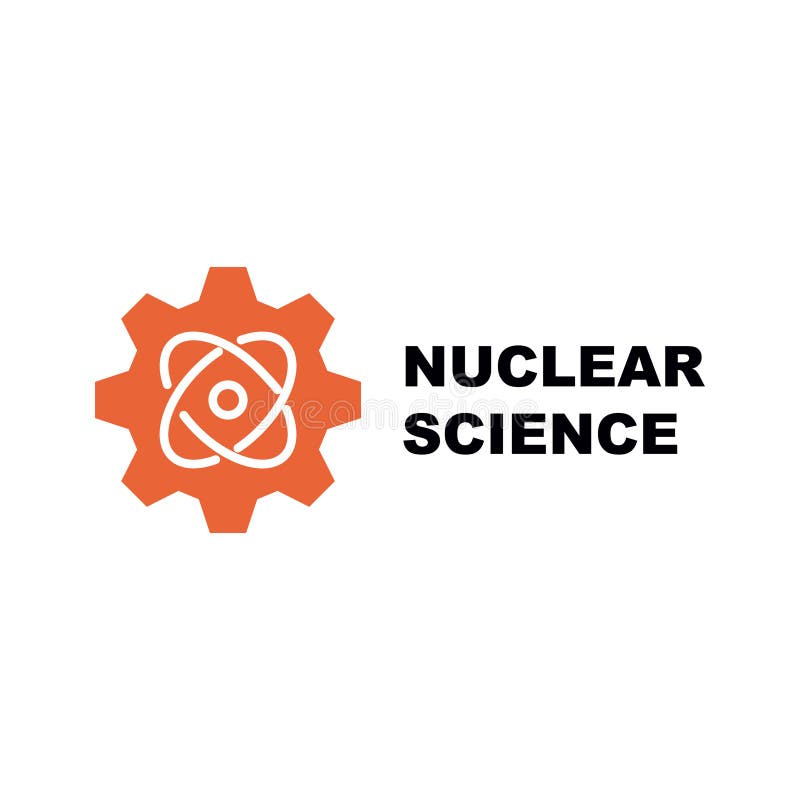 Atom Nuclear Science Sign stock vector. Illustration of white - 331259835