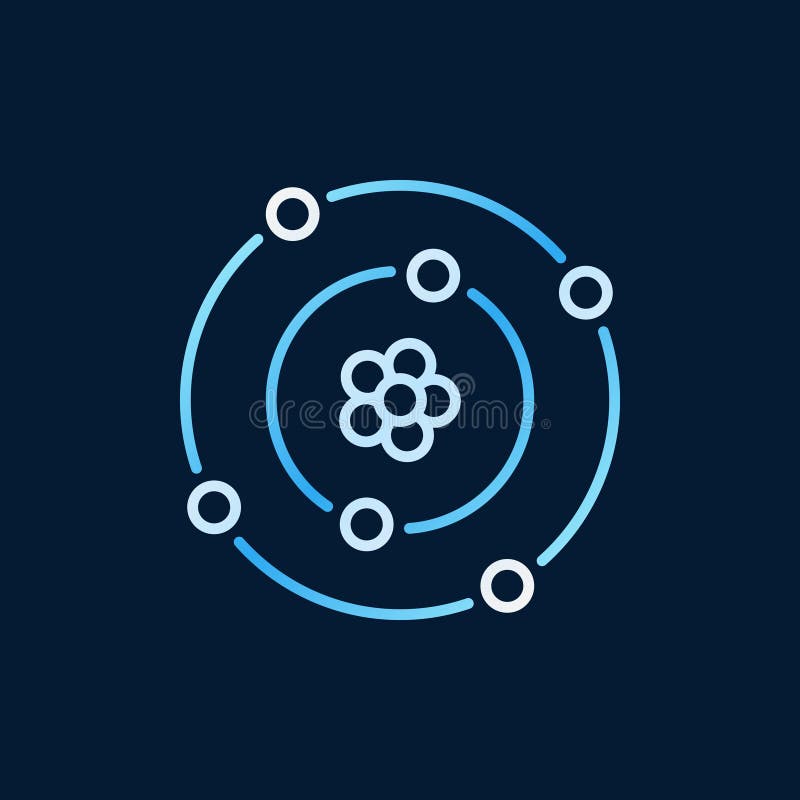 Atom Colored Symbol on the White Background Stock Vector - Illustration ...