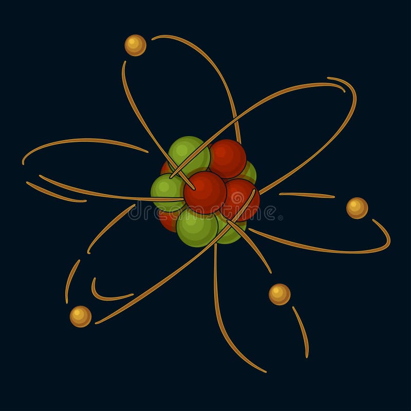 Orbital Atom Model - Elementary Particle Stock Illustration ...