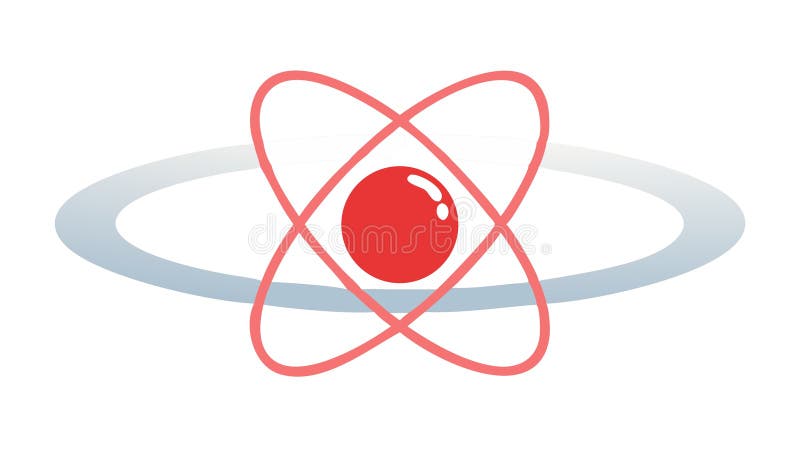 Atom Nucleus Icon for Science and Molecules, Vector Design Generative ...