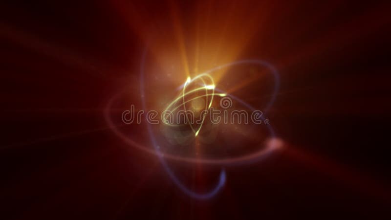 Atom orbit light in space stock illustration. Illustration of symbol ...