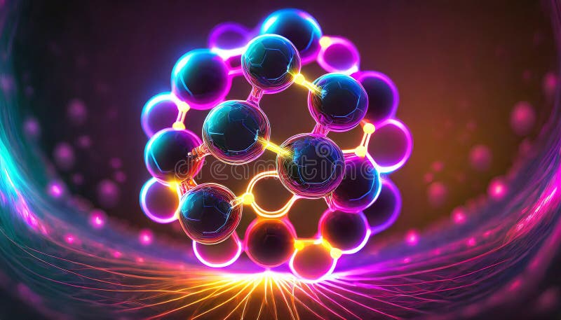 A Atom Orbit Molecule Nuclear Icon Neutron Nucleus Fusion Light ...