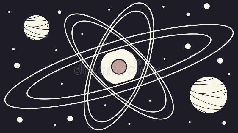 Atom Orbiting Planets, Universe, Science, Cosmic, Vector Design ...
